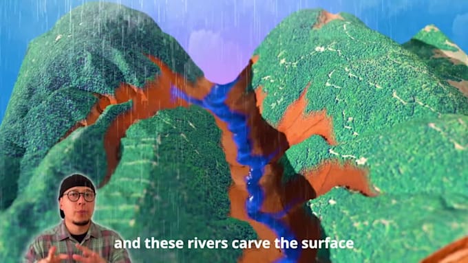 Make an explanatory 3d geological scientific animation by Alexbernart ...