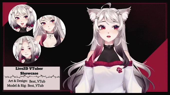 Draw and rig a quality live2d vtuber model, live2d rigging, anime ...