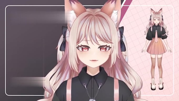 Draw 2d vtuber model, vtuber rig, vtuber design, vtuber facerig by ...