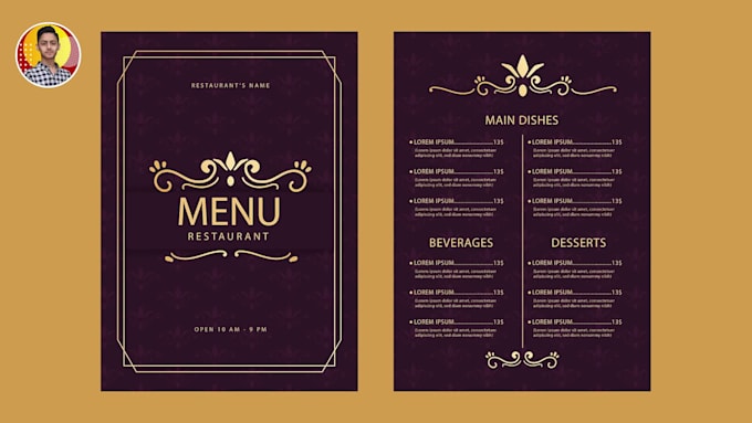 Design modern menu card, price list or restaurant menu design by ...