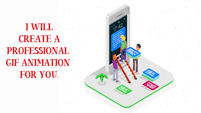 Design and animate your gif static character, static icon, banner in ...