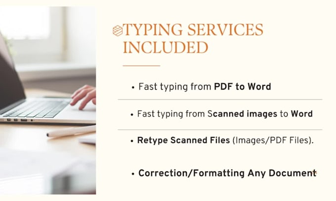 Do fast typing, pdf to word, retyping pages, and other by Fakharey | Fiverr