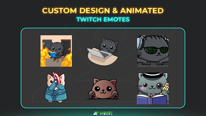 Custom pet animal emotes,badges for twitch,discord by Luxuryvisual ...