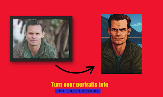 Create custom pixel art portraits by Vansh009xd | Fiverr