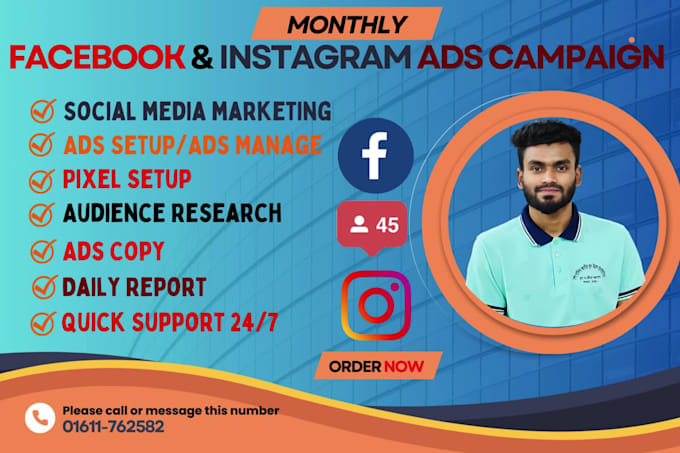 Setup and manage fb and insta ads campaigns by Ronynur01611 | Fiverr