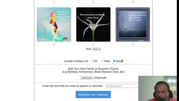 Give php script for generating custom calendars by Qualitypoint | Fiverr