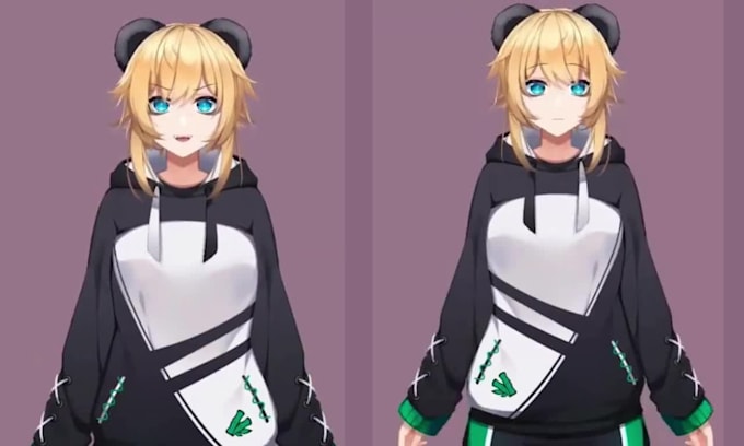Draw a high quality vtuber live 2d rigging anime oc art for game ...
