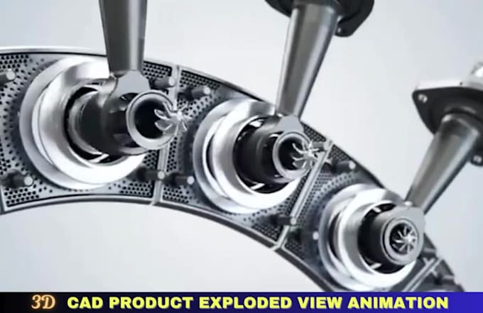 Do stunning industrial 3d cad animations video product demos with ...