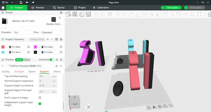 Slice and paint your stl file on bambu lab studio for 3d printing by ...
