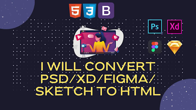 Convert psd to html, css, responsive web page in 8 hours by Amfarso ...