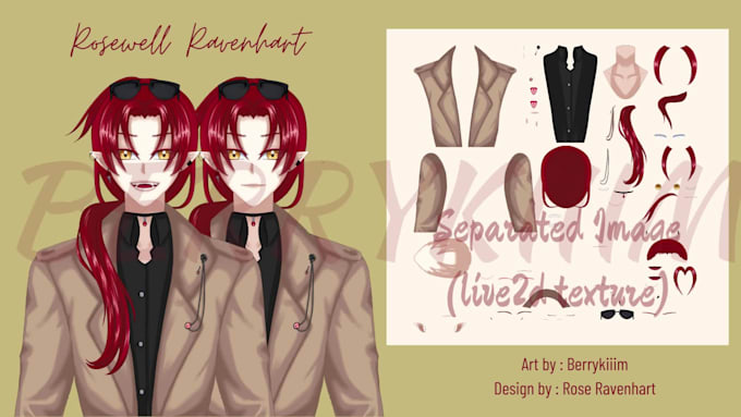 Separate and cut models for live2d rigging by Dephnieee | Fiverr