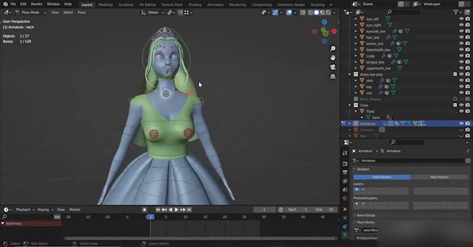 Rig any character or object in blender, maya rig,3d max,3drig model, rigging by Elaxamiri | Fiverr