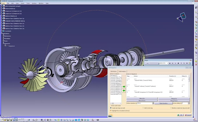 Do 3d and 2d model in catiav5, 3d jet engine model design by Ravi ...