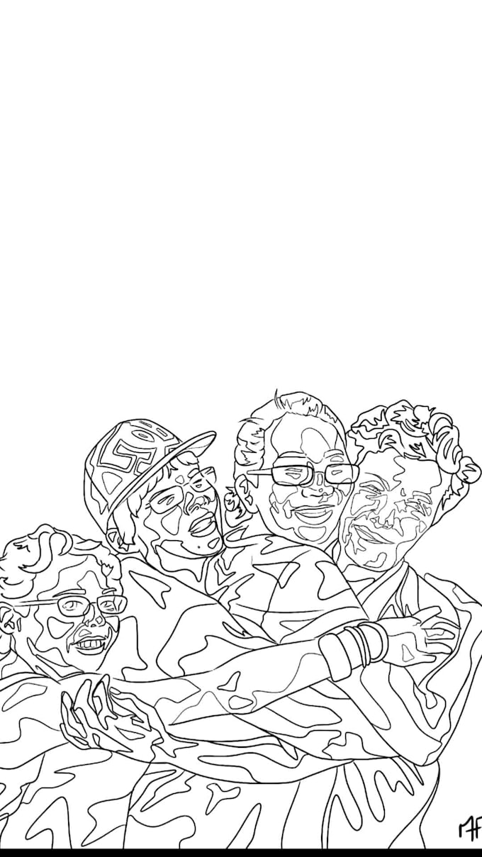 Create custom coloring pages from your photos by Artbymyles | Fiverr