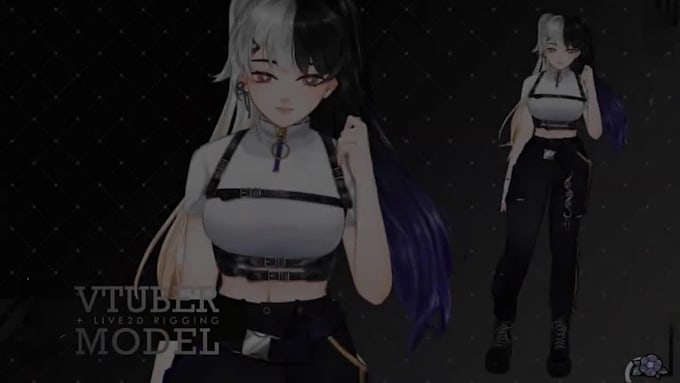 Draw and rig 2d vtuber model, live2d model, 2d vtuber rigging, anime model