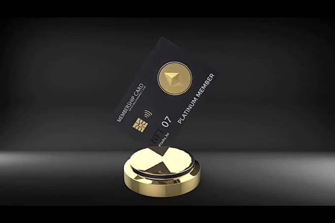 3d luxury nft card, futuristic trading card, membership card by Explore ...