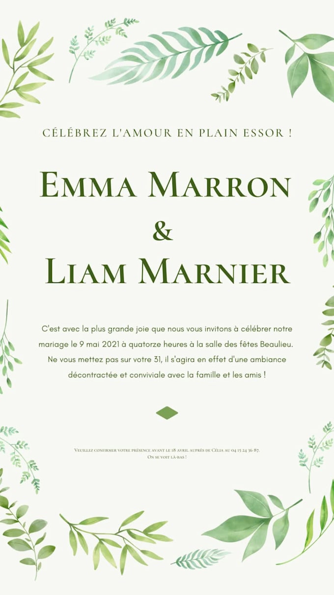 Design your invitations wedding by Ismailnaouri | Fiverr