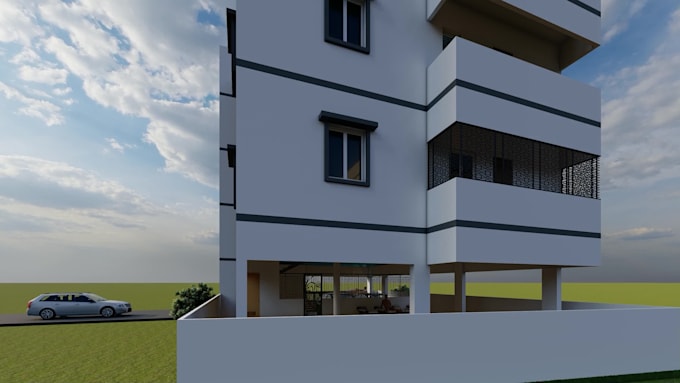 Create 3d model and architectural render for exterior by Abishek1010 | Fiverr