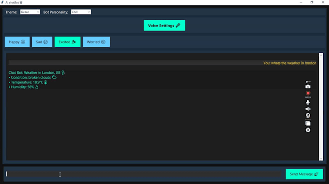 Create a custom ai chatbot with voice and gui features by Zain_shaki_1122 | Fiverr