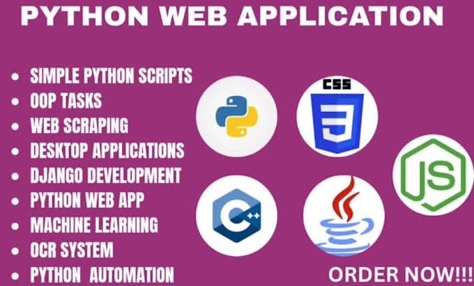 Develop python ai web apps and desktop software with automation by Aske_expert | Fiverr