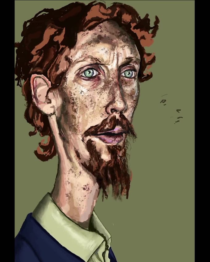 Make a high quality realistic cartoon portrait by Ldelgadoart | Fiverr