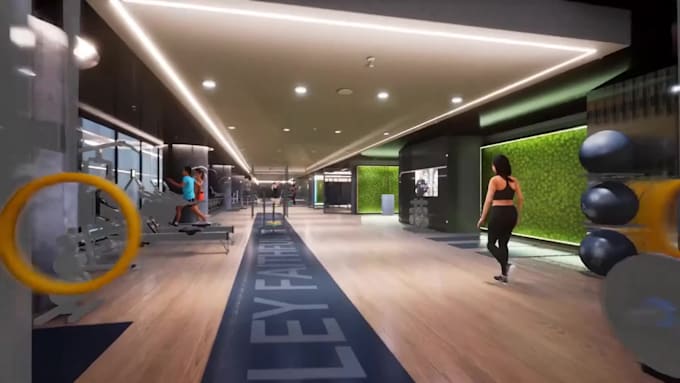 Create 3d gym animation 3d workout design 3d fitnes animation exercise ...