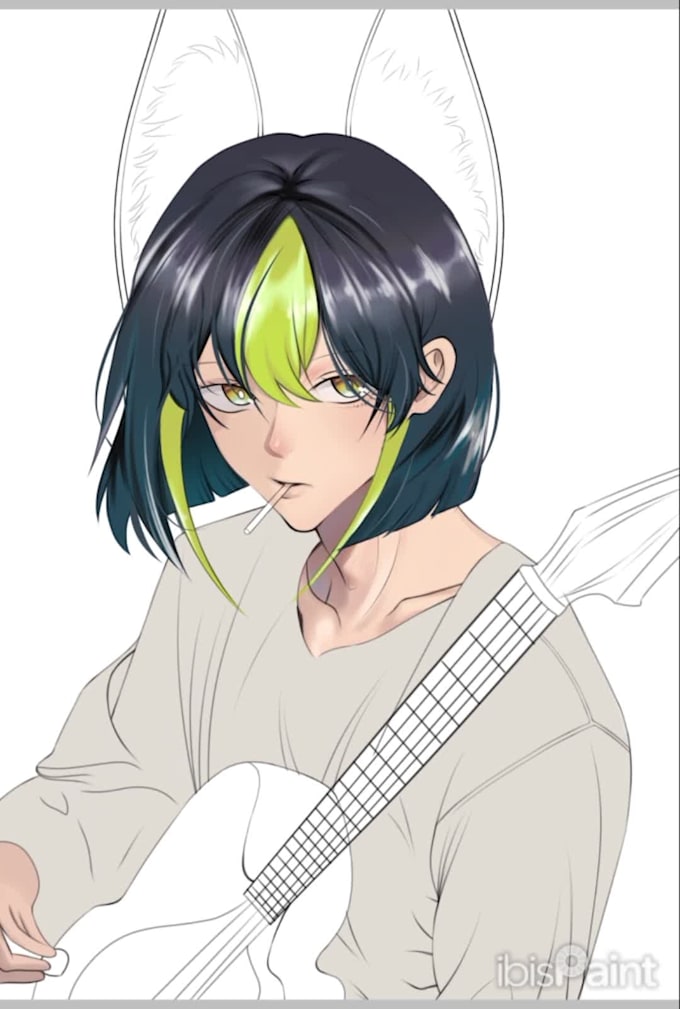 Draw semi realistic anime characters of your definition by ...