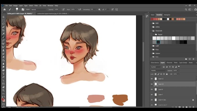Draw beautiful digital portraits and characters in my style by Byabby ...