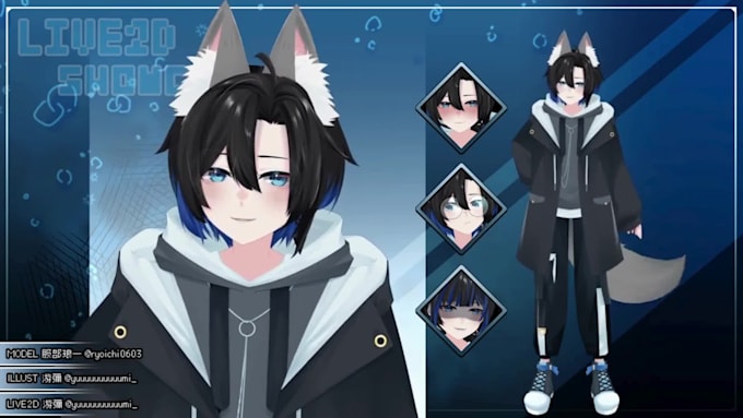 Draw and rig vtuber model, live2d rigging and expression movement by Cstarkan_ren | Fiverr