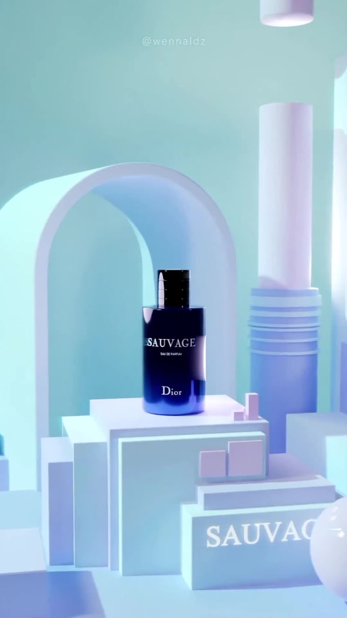 Realistic 3d perfume bottle animation, cgi fragrance, 3d perfume ...