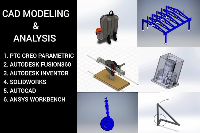 Create 3d models on fusion 360, solidworks, creo and autodesk inventor ...