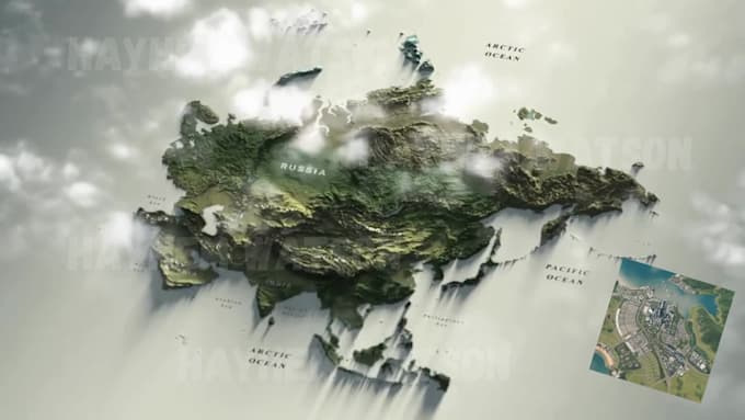 Do a cinematic cgi 2d, 3d map animation for game, travel, house estate ...
