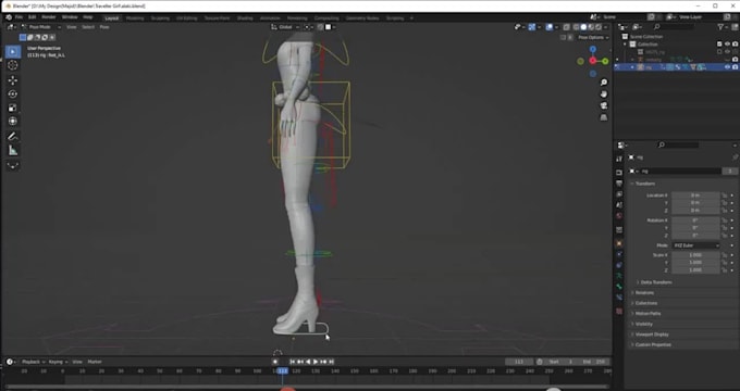 Professionally create 3d model and rig your 3d character in blender by ...