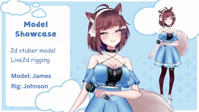 Draw and rig 2d vtuber model, vtuber rigging, vtuber model, vtuber streaming by Mirole_niheal ...