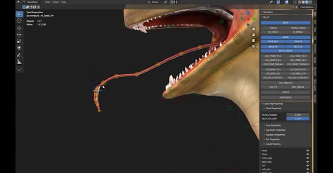 Rig 3d animal, armature to 3d model, wonder dynamic rig, arkit52 ...