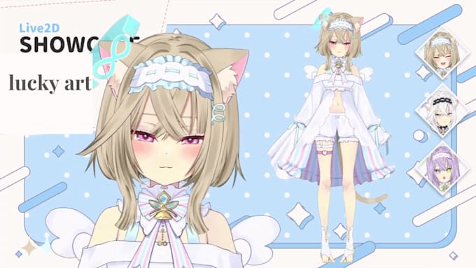 Draw and rig 2d vtuber model, live2d rigging, anime art for vtube ...