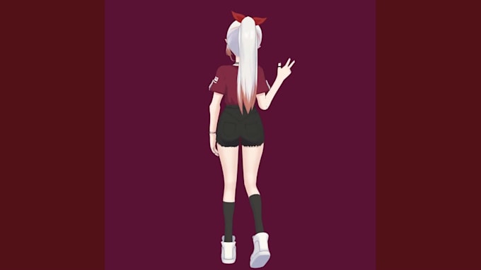 Custom 3d vtuber model live2d vrchat avatar for streaming by ...