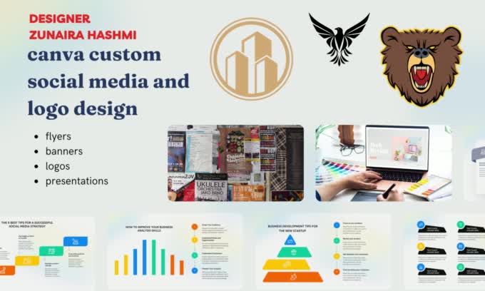 Design anything in canva pro by Zunairahashmi38 | Fiverr