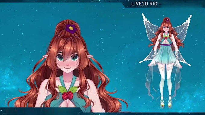 Draw and rig live2d vtuber model 2d vtuber rigging 2d vtuber avatar 2d ...