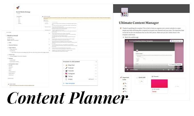 Create a custom notion template for you by Noraconrad | Fiverr
