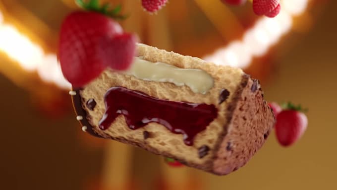 3d food animation 3d food model 3d chocolate bar 3d food design 3d cgi ...
