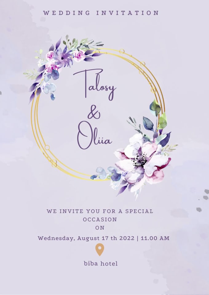 Design modern digital invitation, digital invitations by Daffodil2345 ...