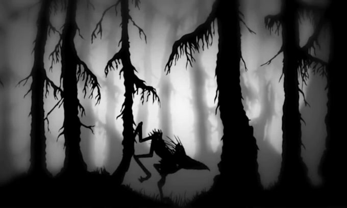 Do 2d silhouette character animation, rotoscope animtion, shadow style ...