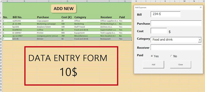 Create excel vba user form, custom function, other macros by Ursa_deban | Fiverr