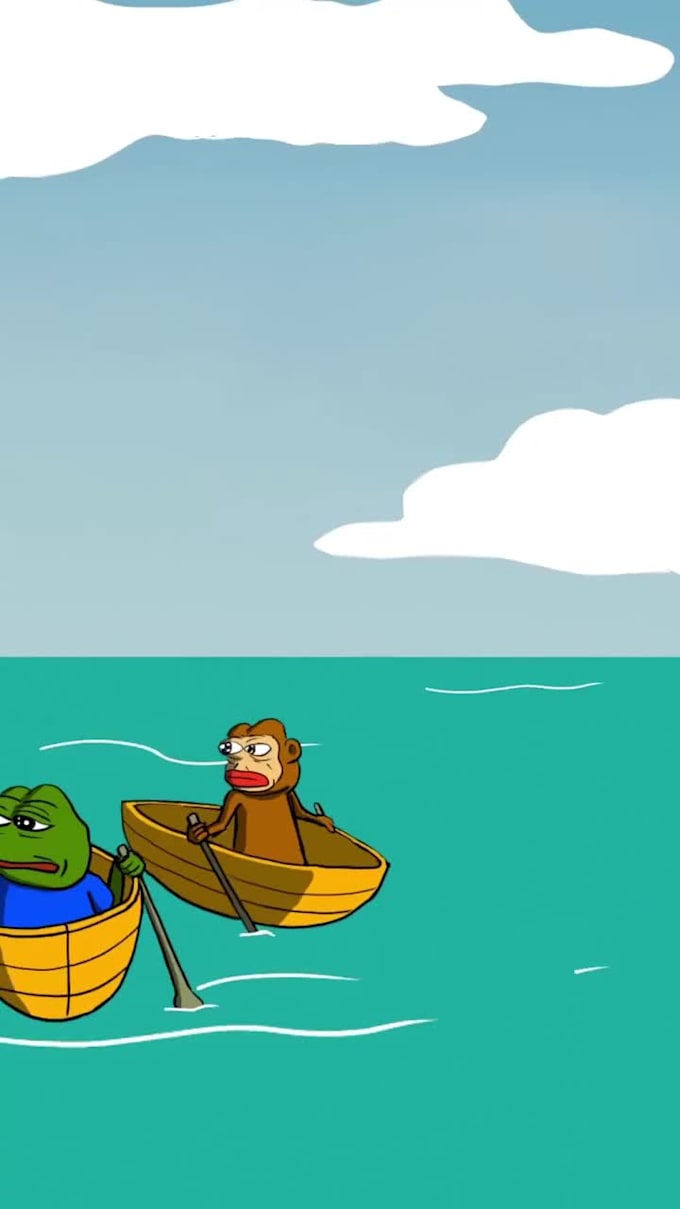 Do 2d memecoin animation video, meme coin animation, meme video ...