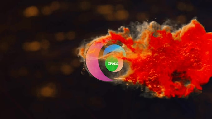 Create 3d fire magic effect animation for logo or intro by ...