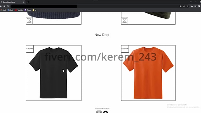 Design a simple custom website with html and css by Kerem_243 | Fiverr