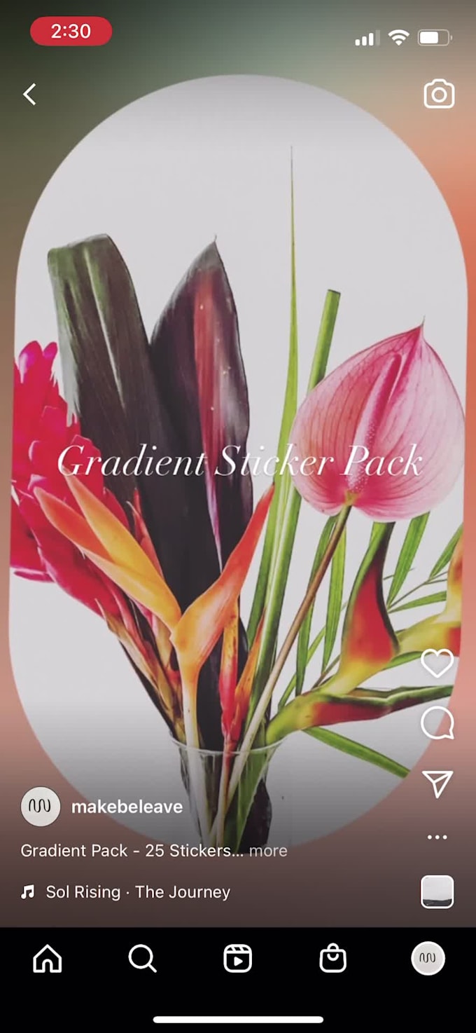 Share 25 gradient instagram stickers by Makebeleave | Fiverr