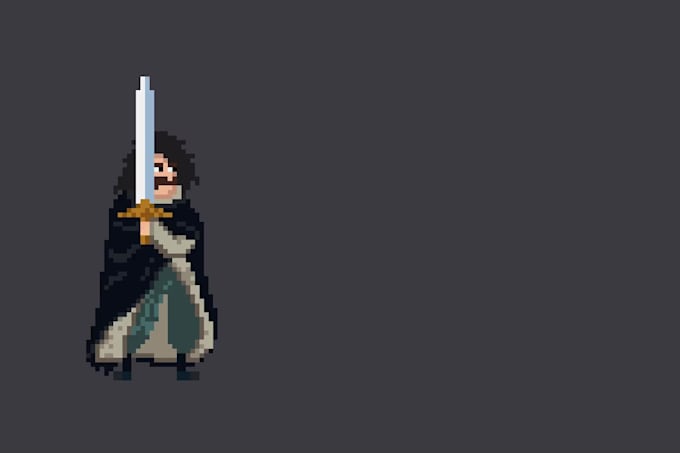 Create pixel art character animation sprite sheet for you by ...