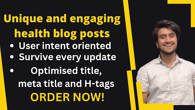 Write a unique and engaging health blog post by Muhammadmujt703 | Fiverr